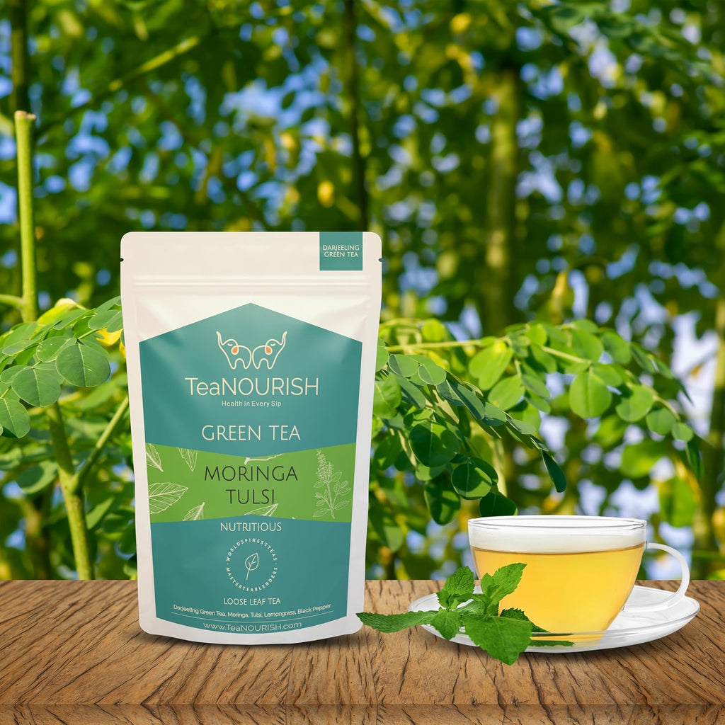 Organic Moringa Tulsi Green Tea blend