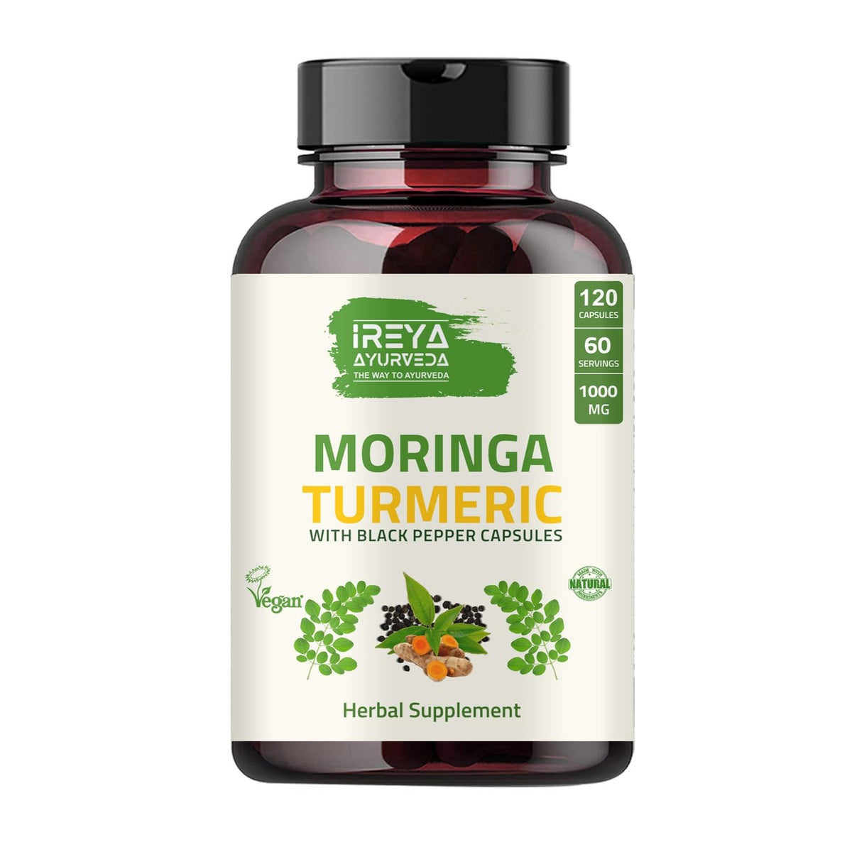 organic moringa turmeric capsules