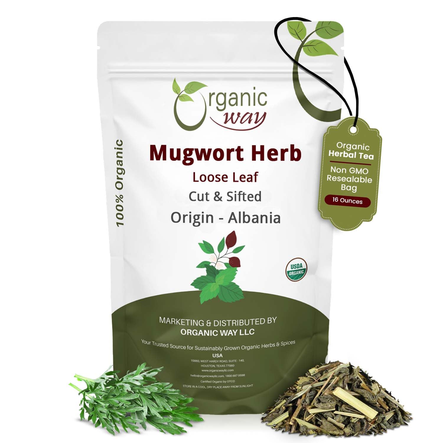 organic mugwort herb loose leaf