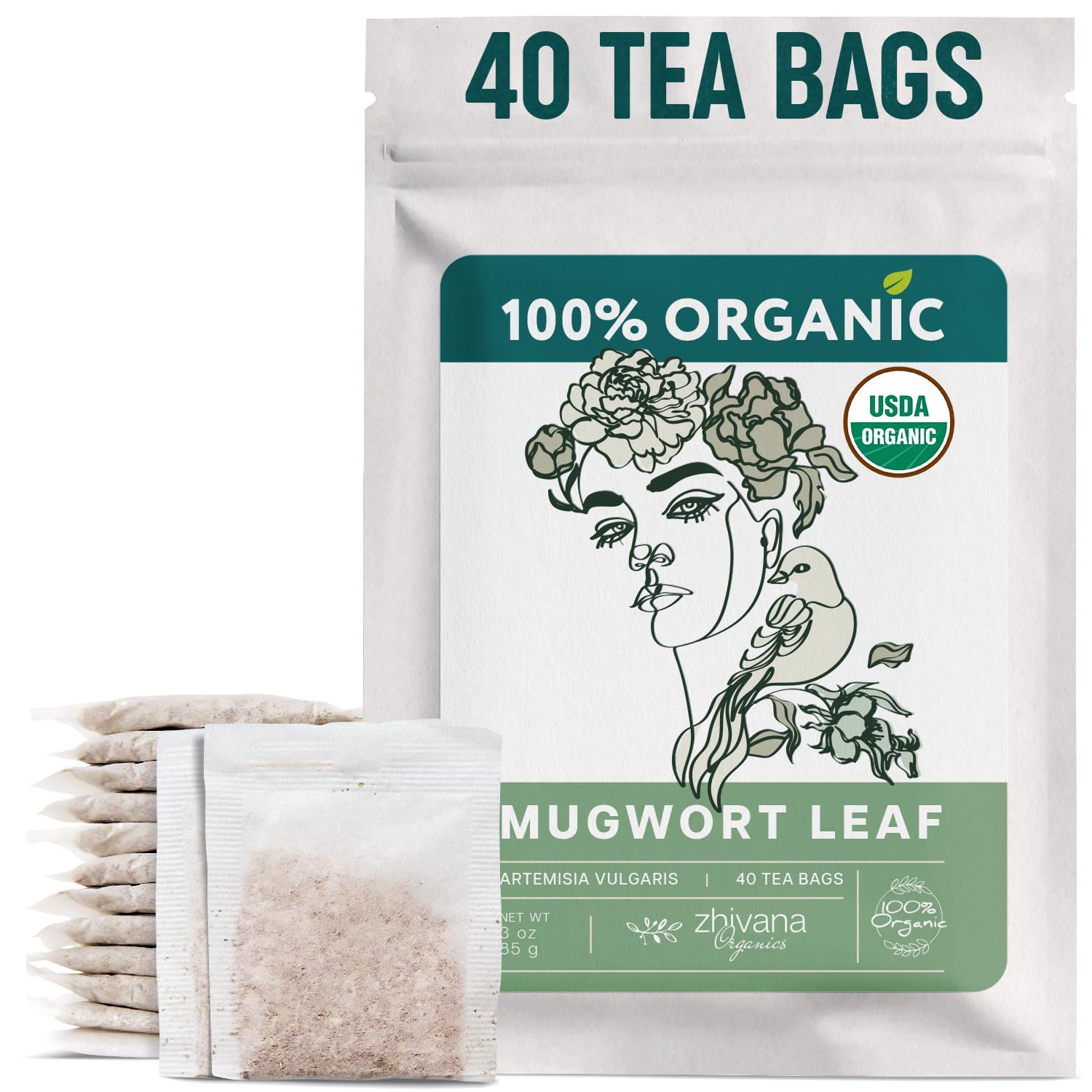 organic mugwort tea bags