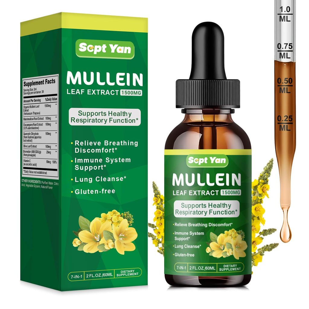 Organic mullein drops for lung health
