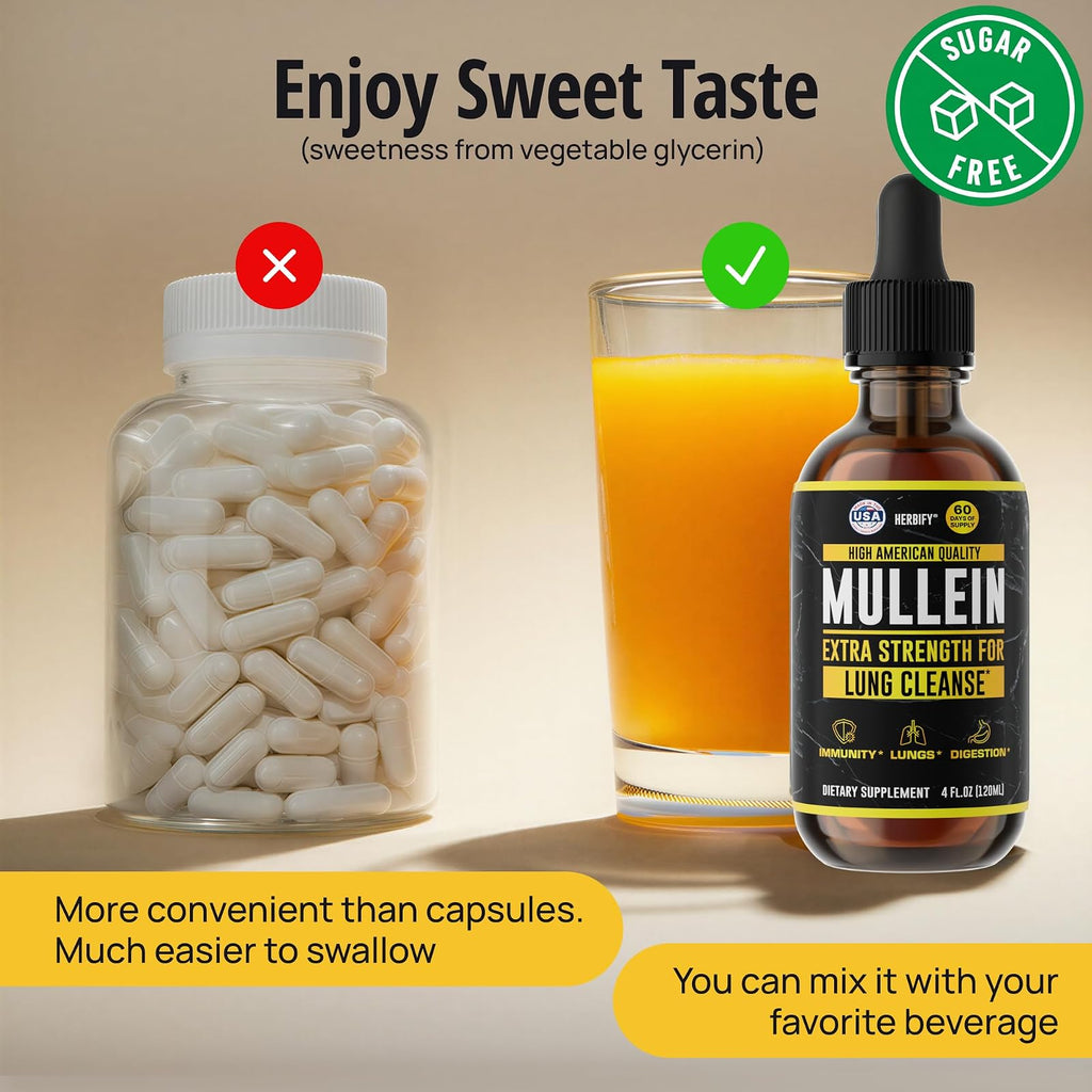 Organic Mullein drops for wellness support