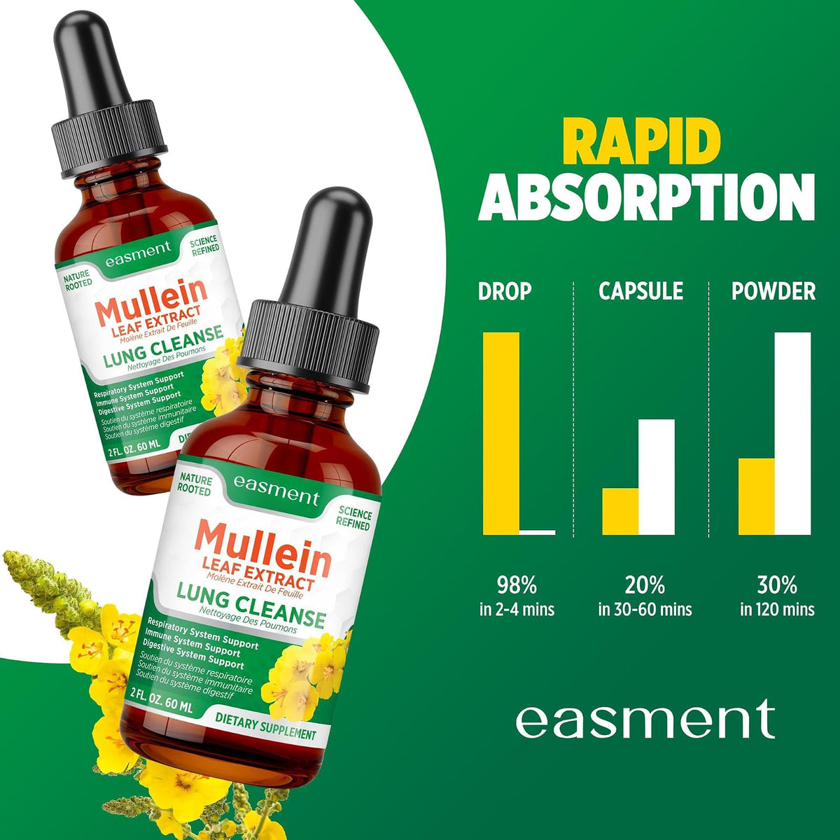 Organic Mullein drops for wellness