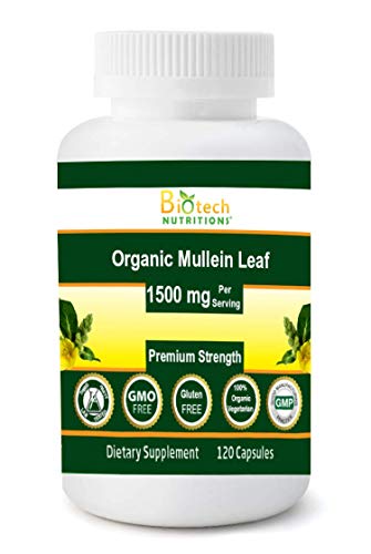 Organic Mullein Leaf capsules for wellness