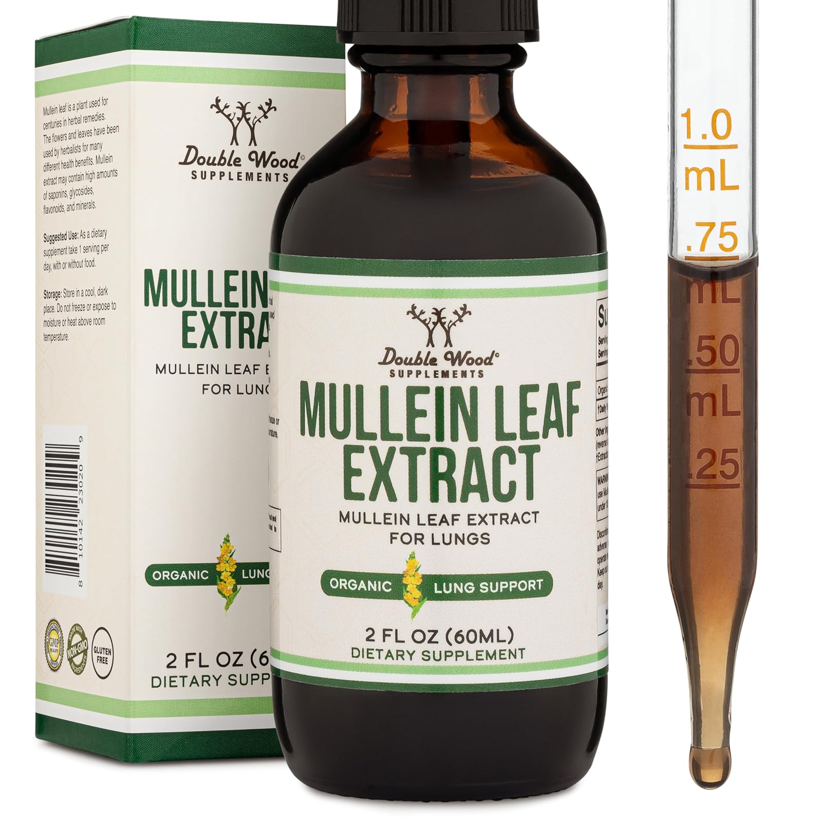 organic mullein leaf drops for respiratory health