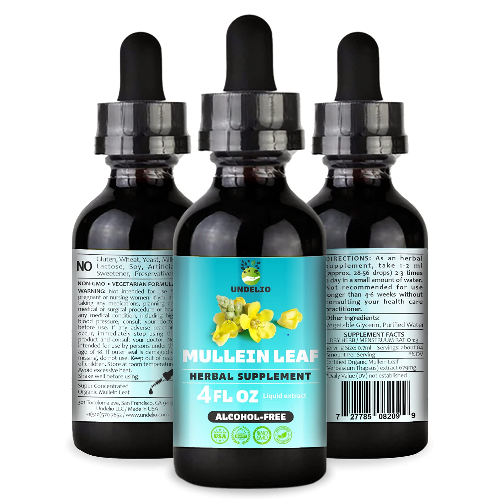 organic mullein leaf extract benefits