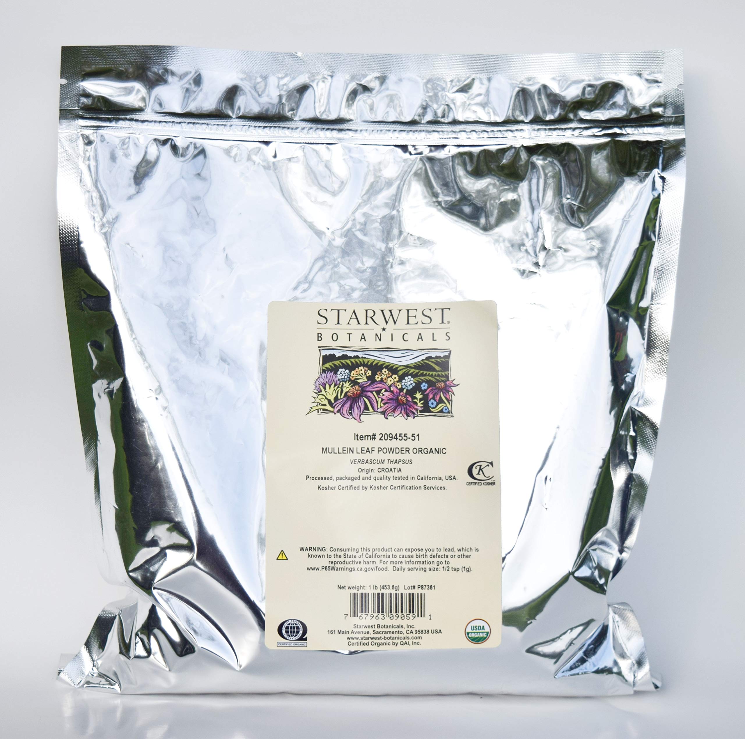 organic mullein leaf powder for throat health