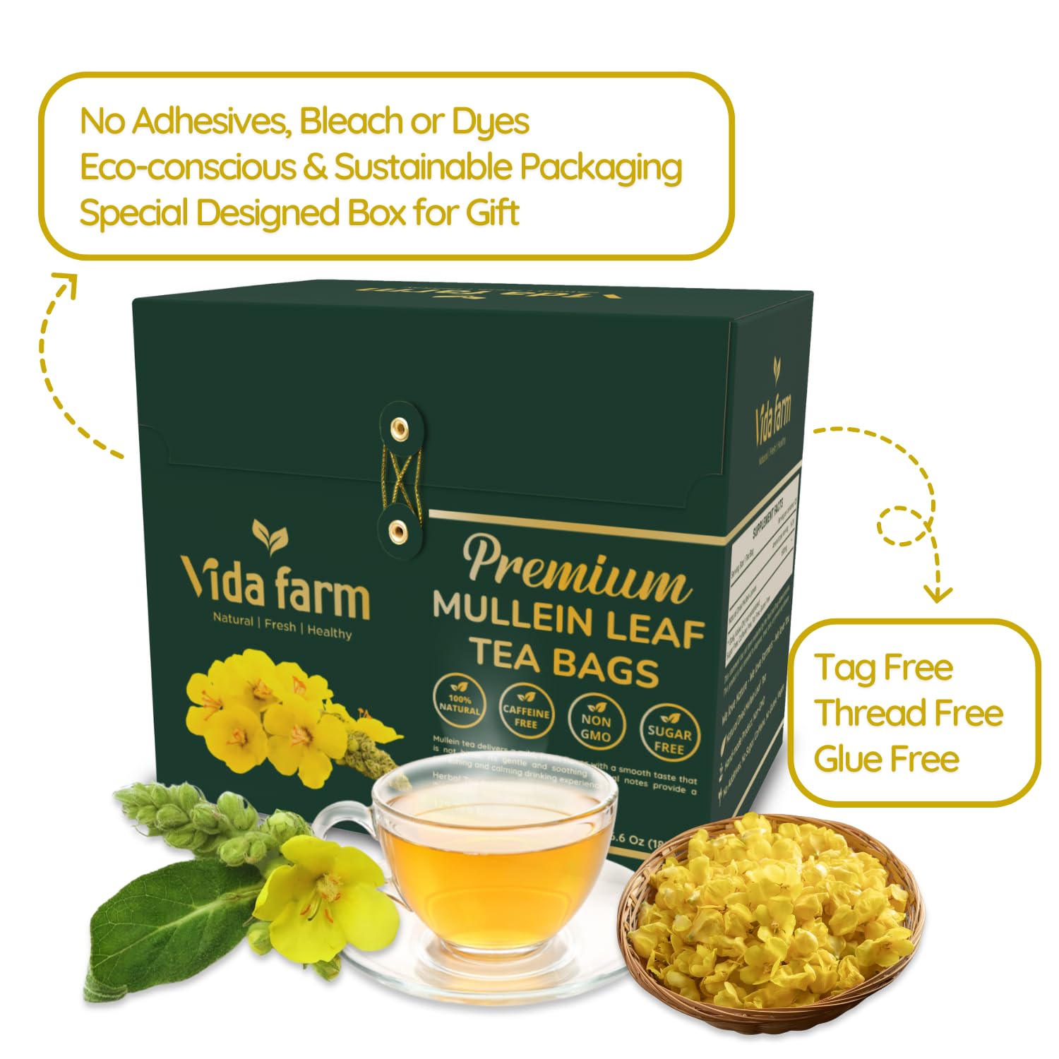 organic mullein leaf tea benefits