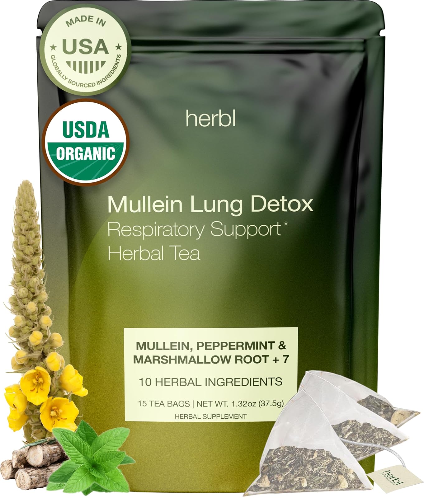 organic mullein tea bags for wellness