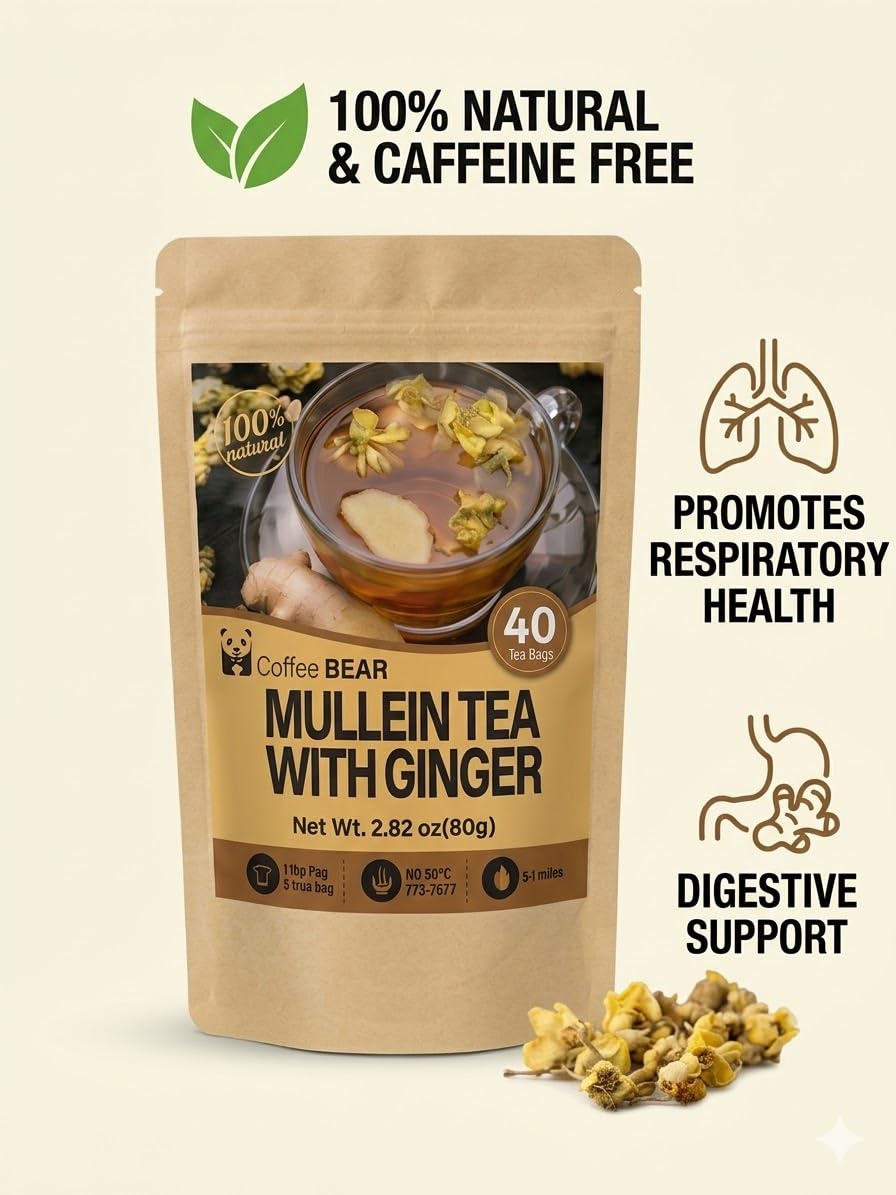 Organic mullein tea for health