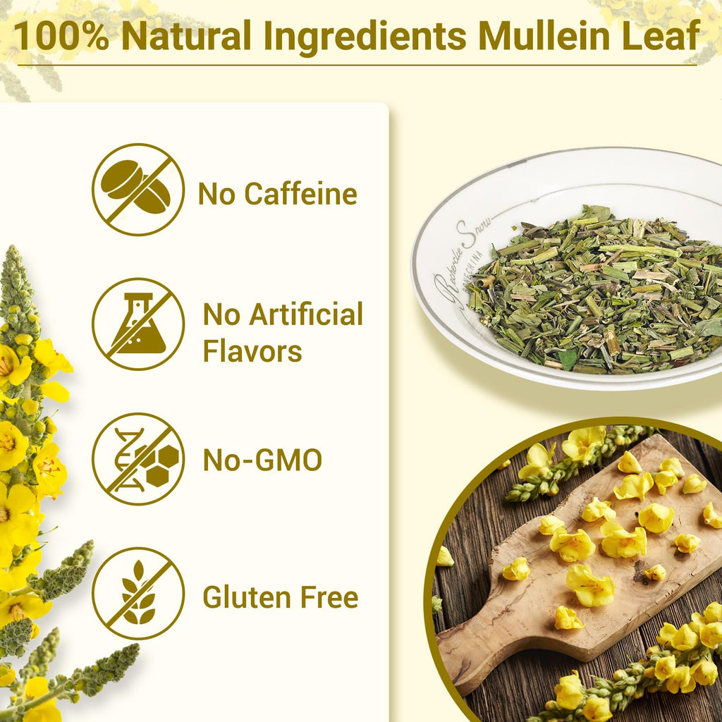 Organic mullein tea for respiratory health