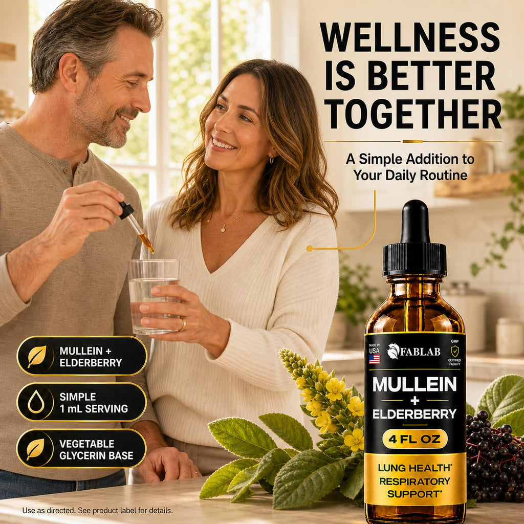 Organic Mullein tincture with elderberry extract