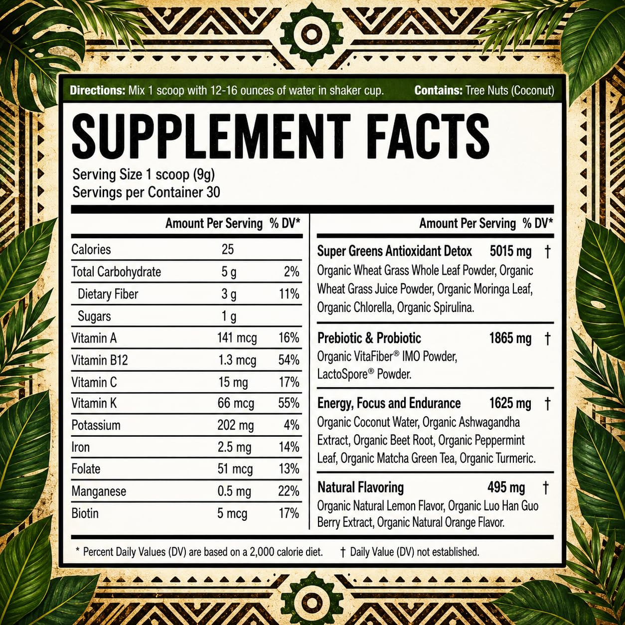 organic muscle super greens for energy