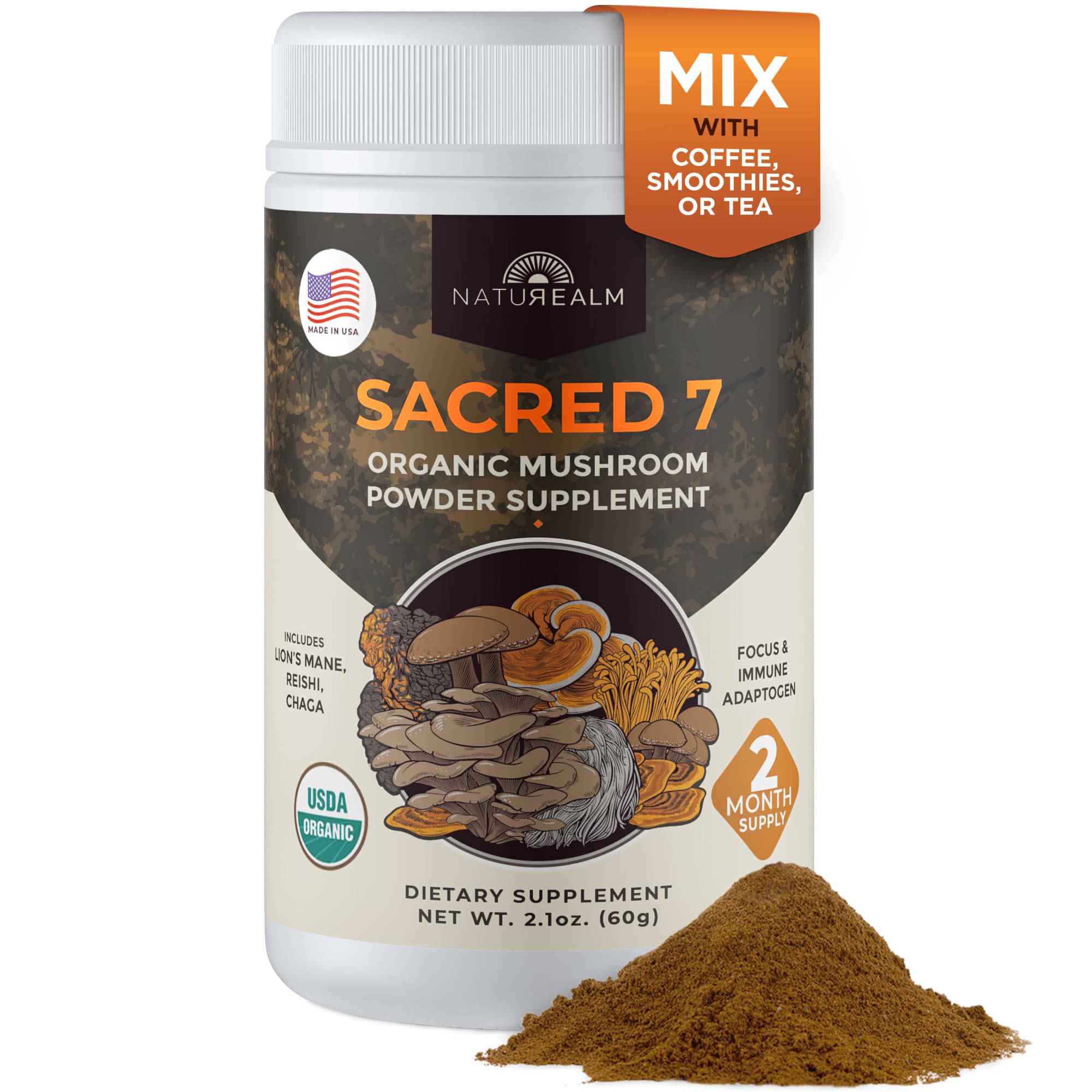 organic mushroom blend powder