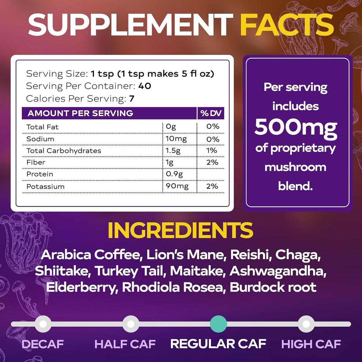 organic mushroom blends for energy