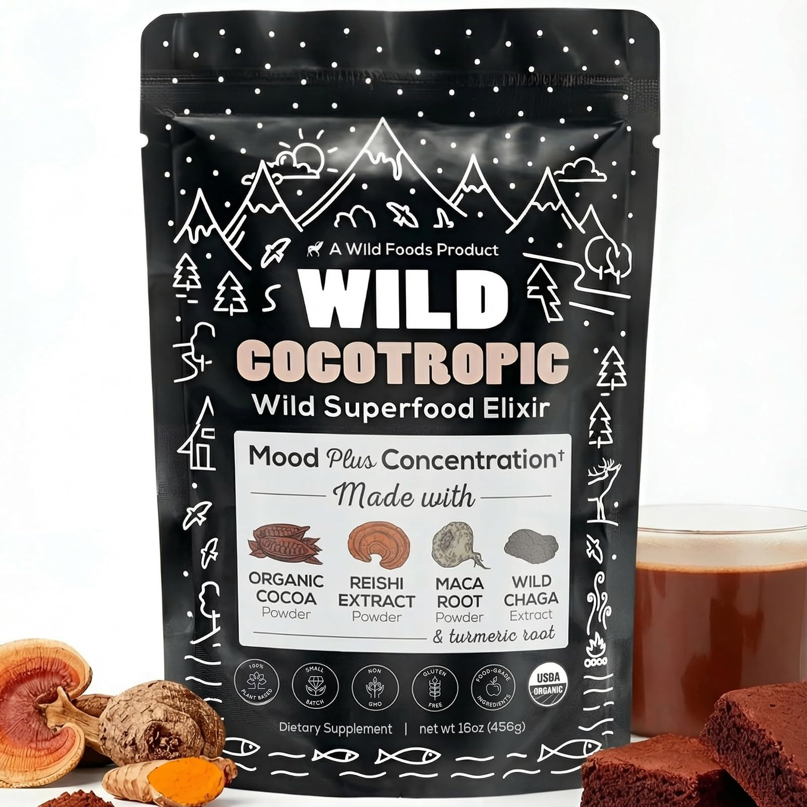 organic mushroom blends hot cocoa