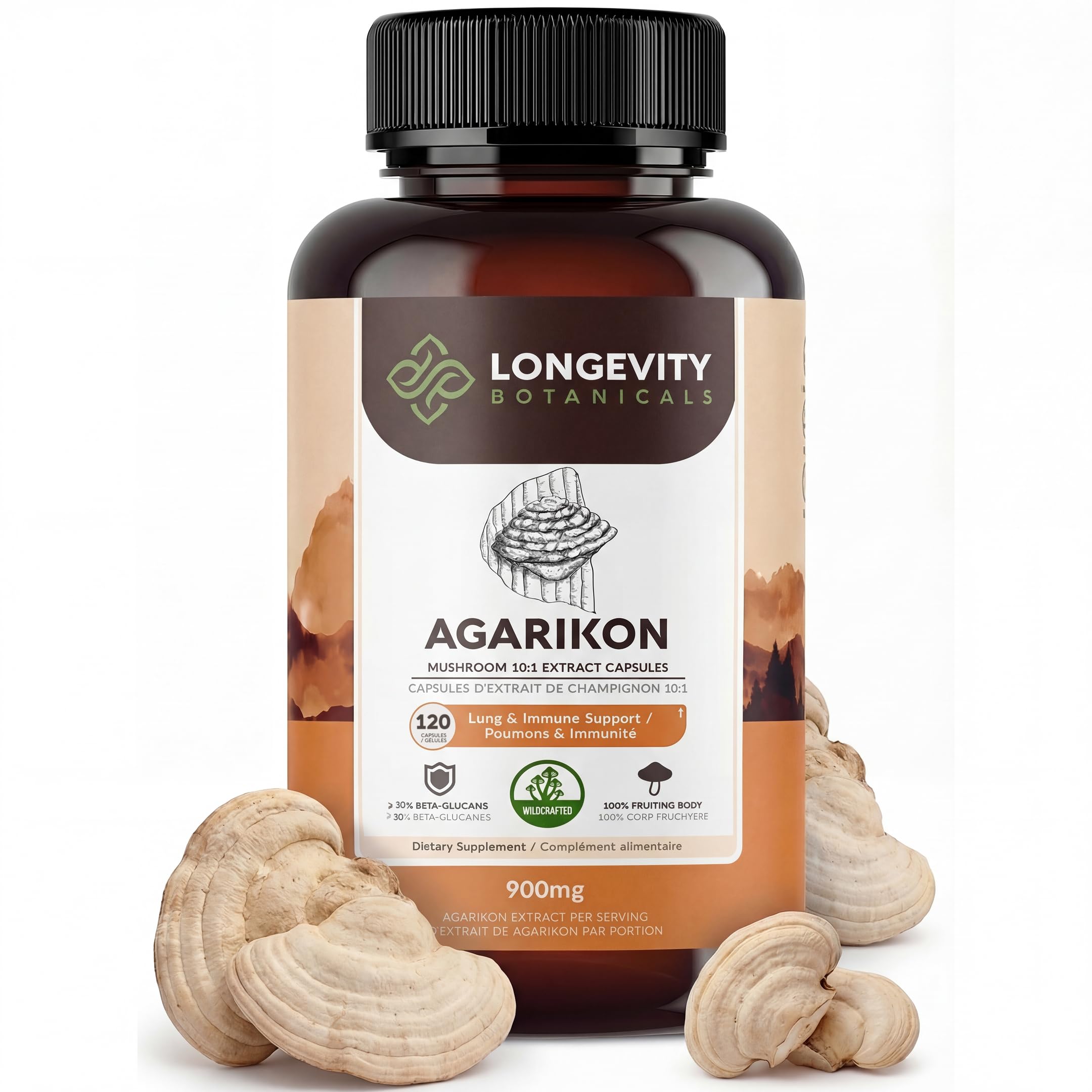 Organic mushroom capsules for immunity