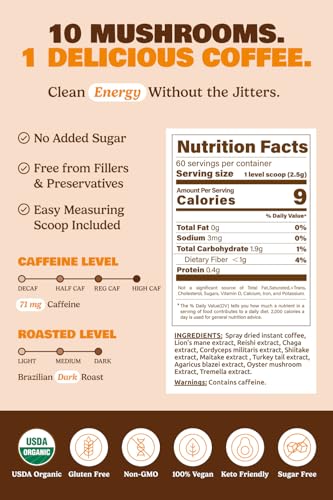 organic mushroom coffee blend