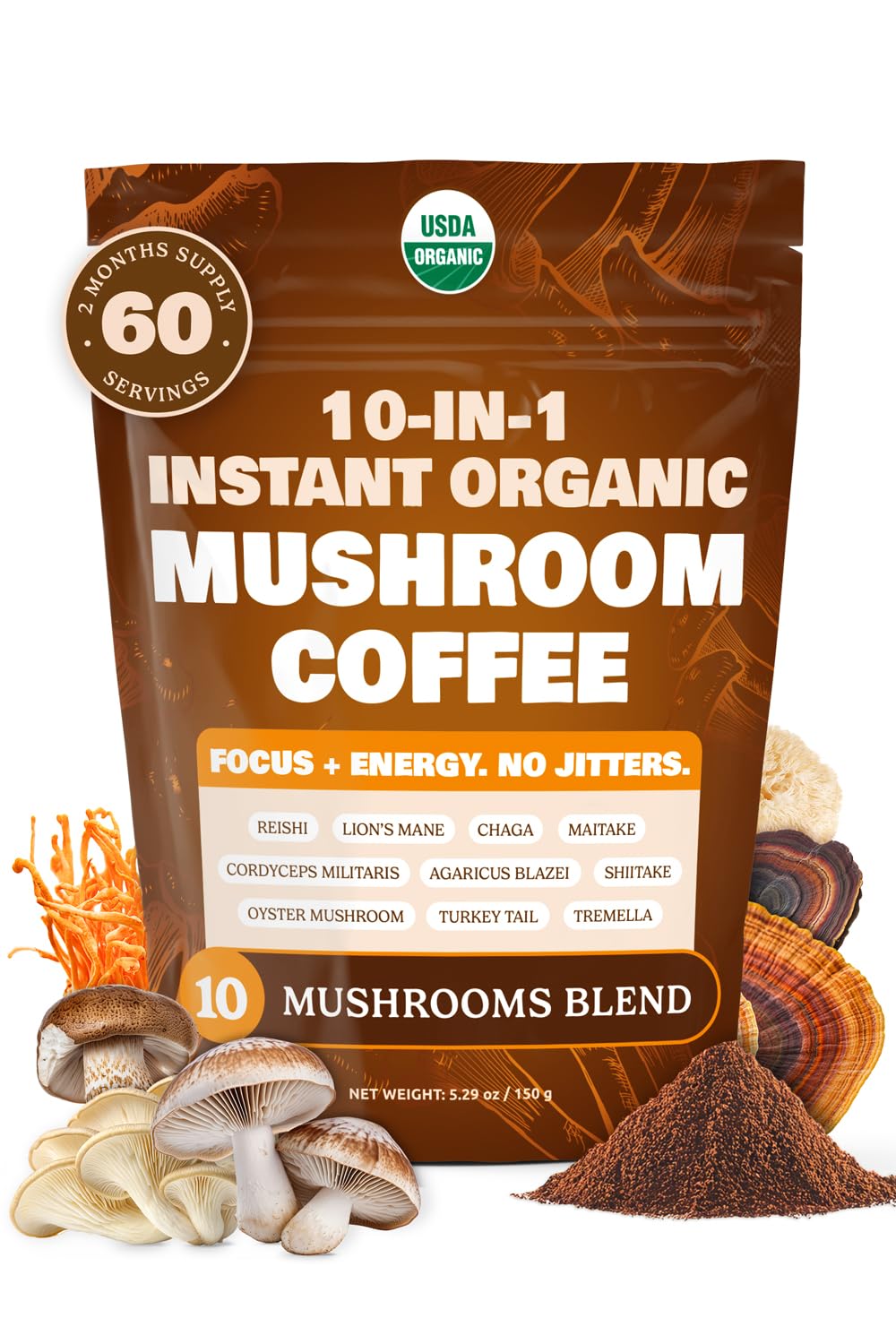 organic mushroom coffee blend