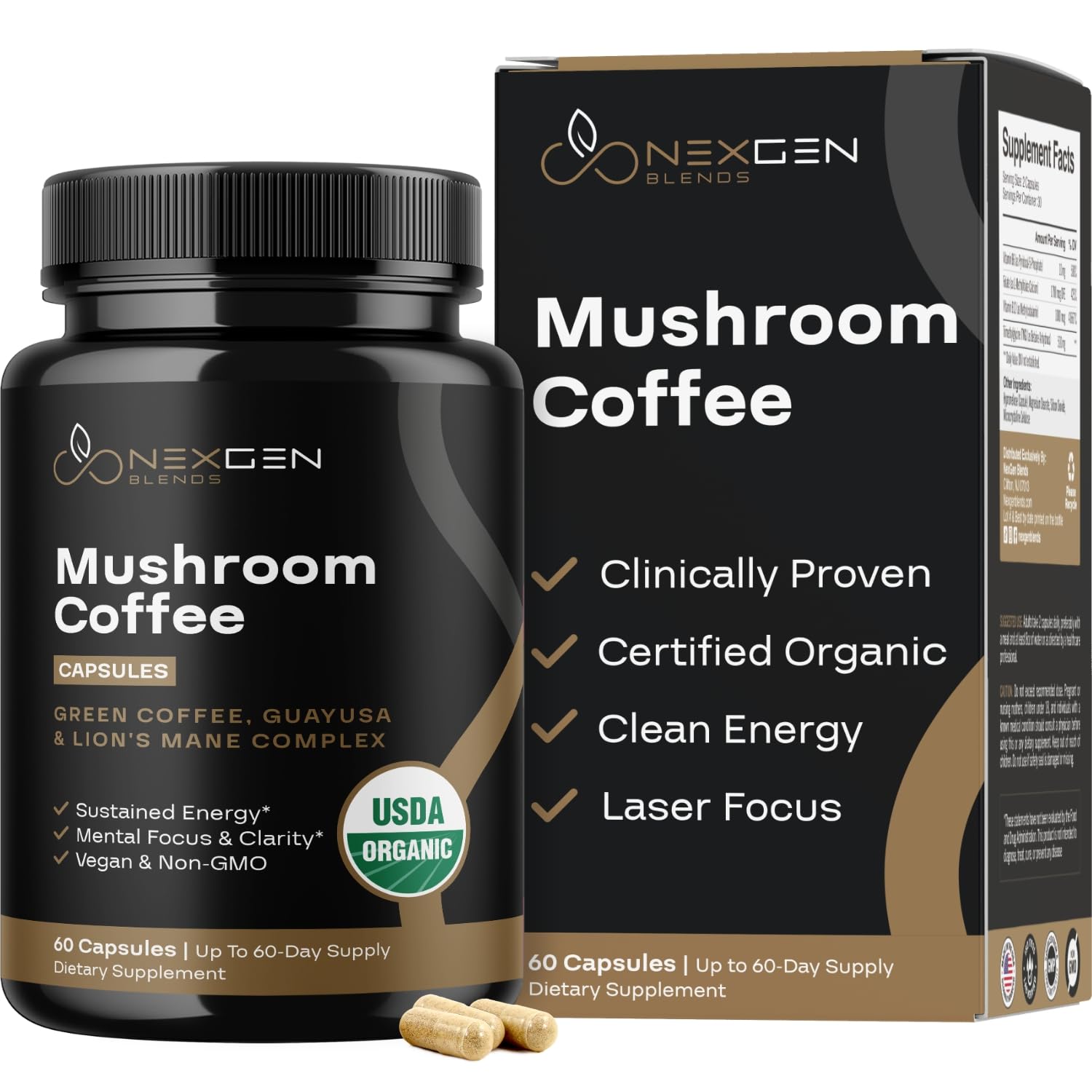 organic mushroom coffee capsules