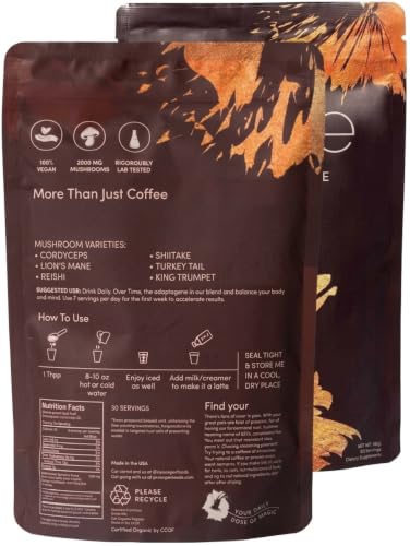 organic mushroom coffee dark roast
