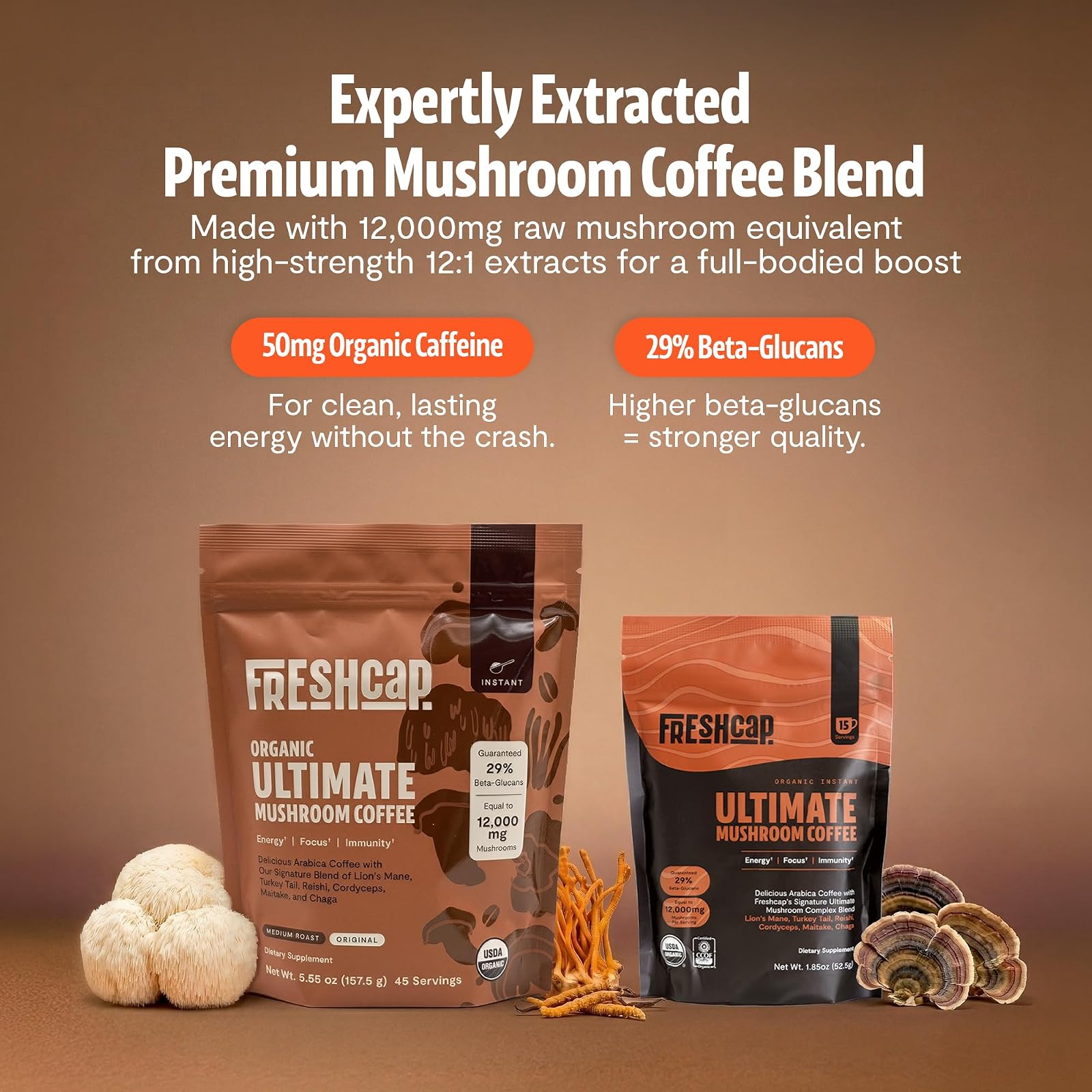 organic mushroom coffee for energy