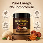 Organic mushroom coffee for energy