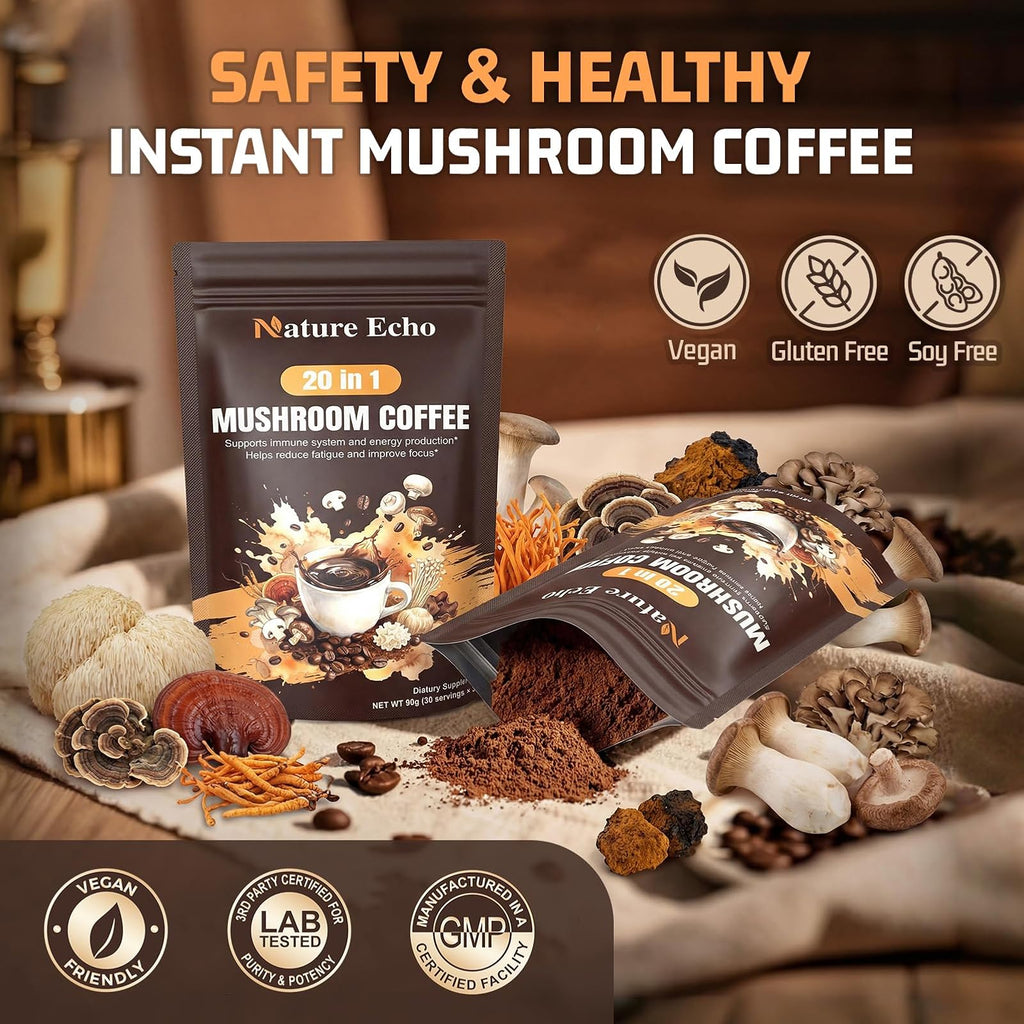 organic mushroom coffee for energy