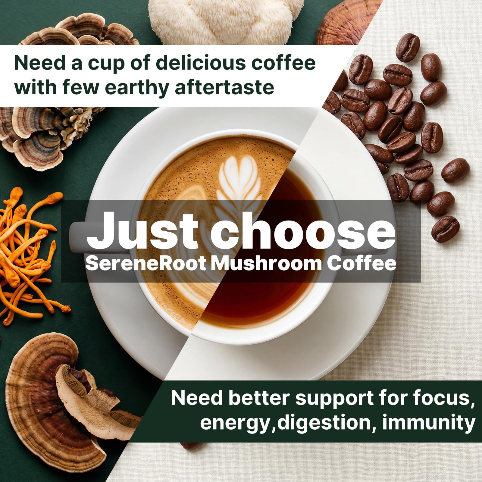 organic mushroom coffee for energy