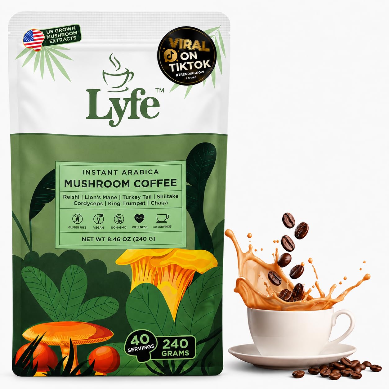 organic mushroom coffee for focus