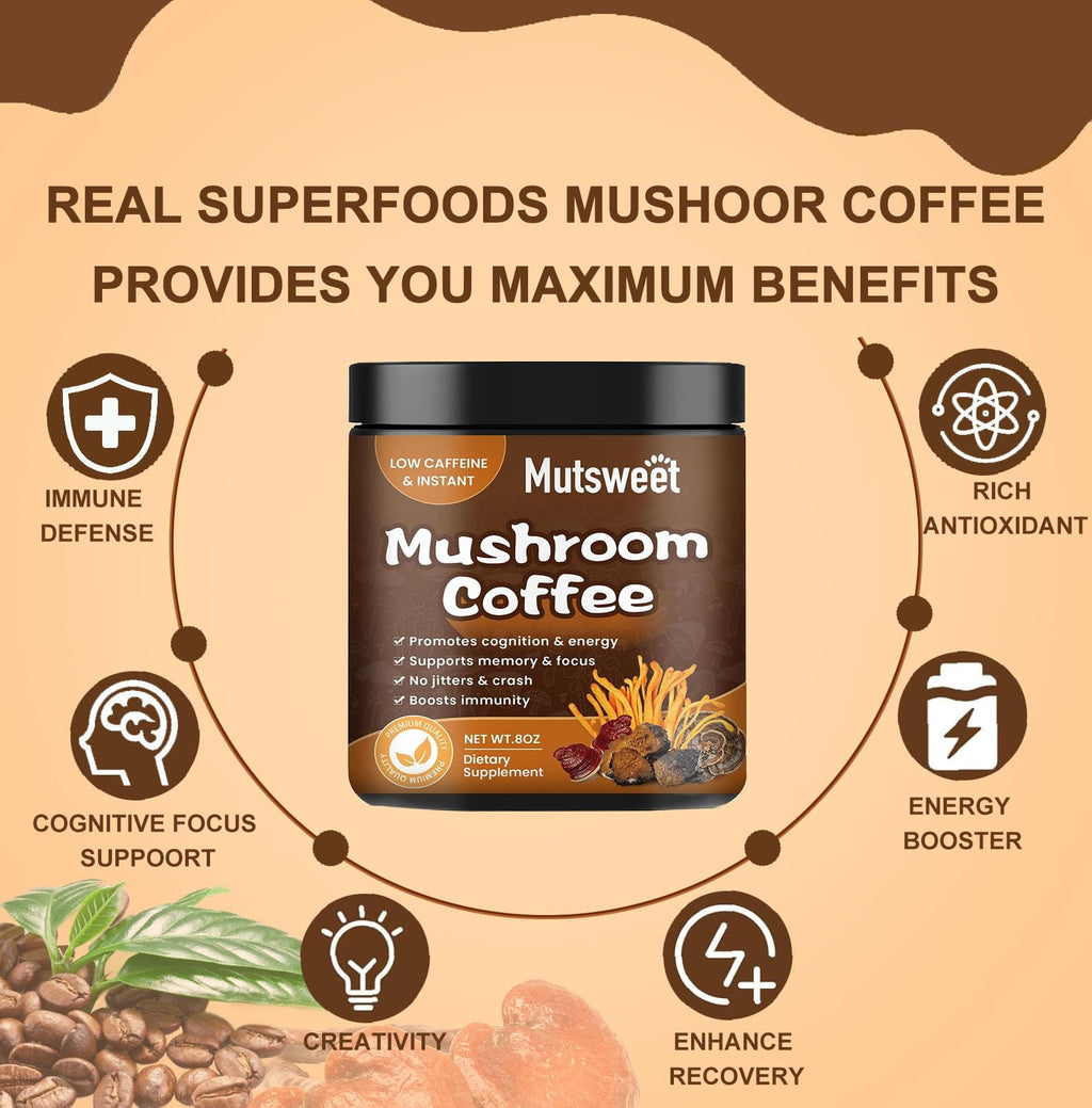 Organic mushroom coffee for wellness