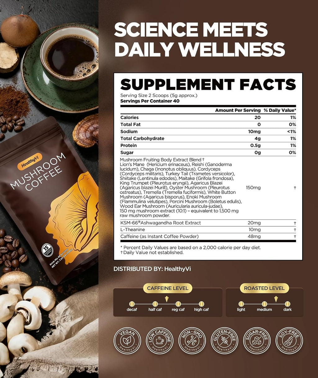 organic mushroom coffee for wellness