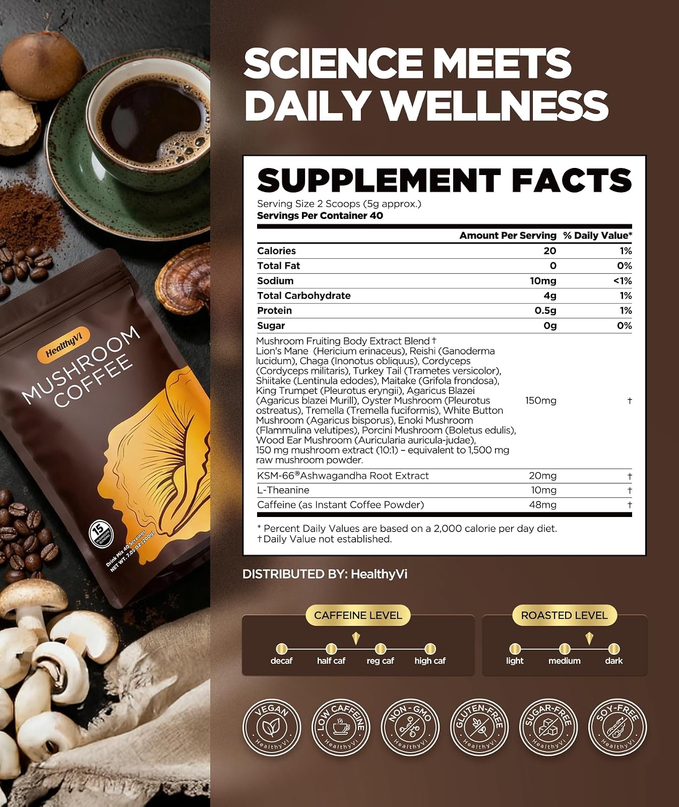 organic mushroom coffee for wellness