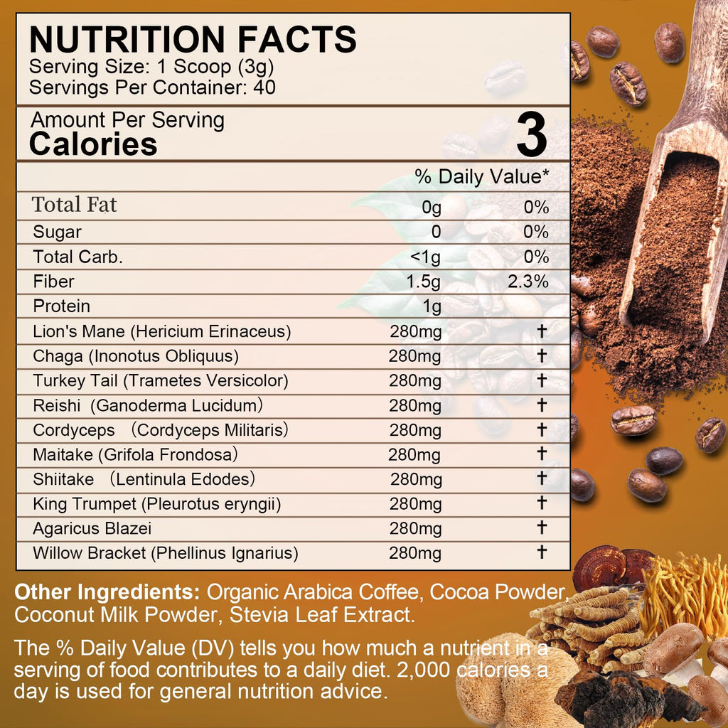 organic mushroom coffee powder