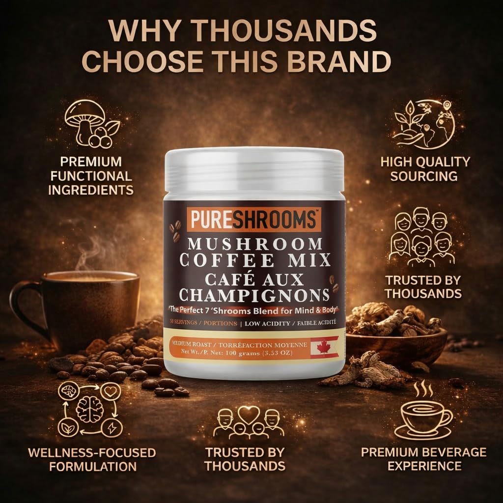 organic mushroom coffee with adaptogens