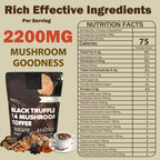 organic mushroom coffee with truffles