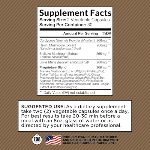 organic mushroom complex for vitality