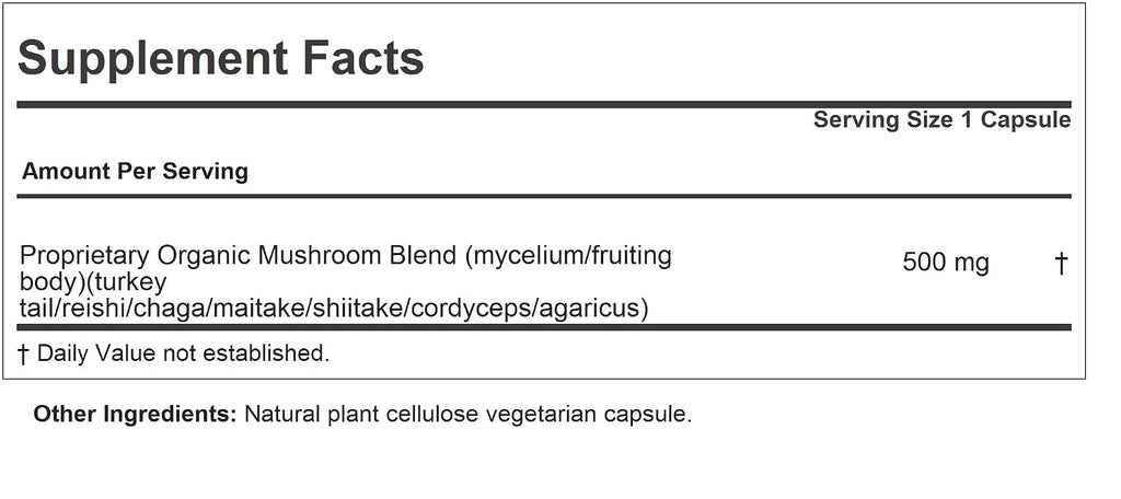 organic mushroom complex for wellness