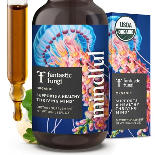 Organic mushroom drops for memory support