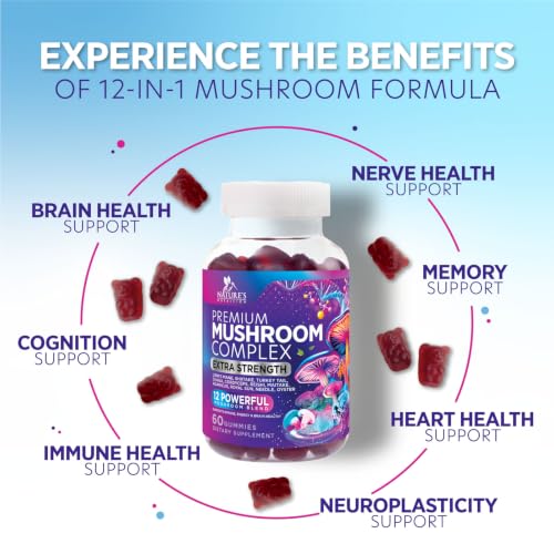 Organic mushroom gummies with adaptogens