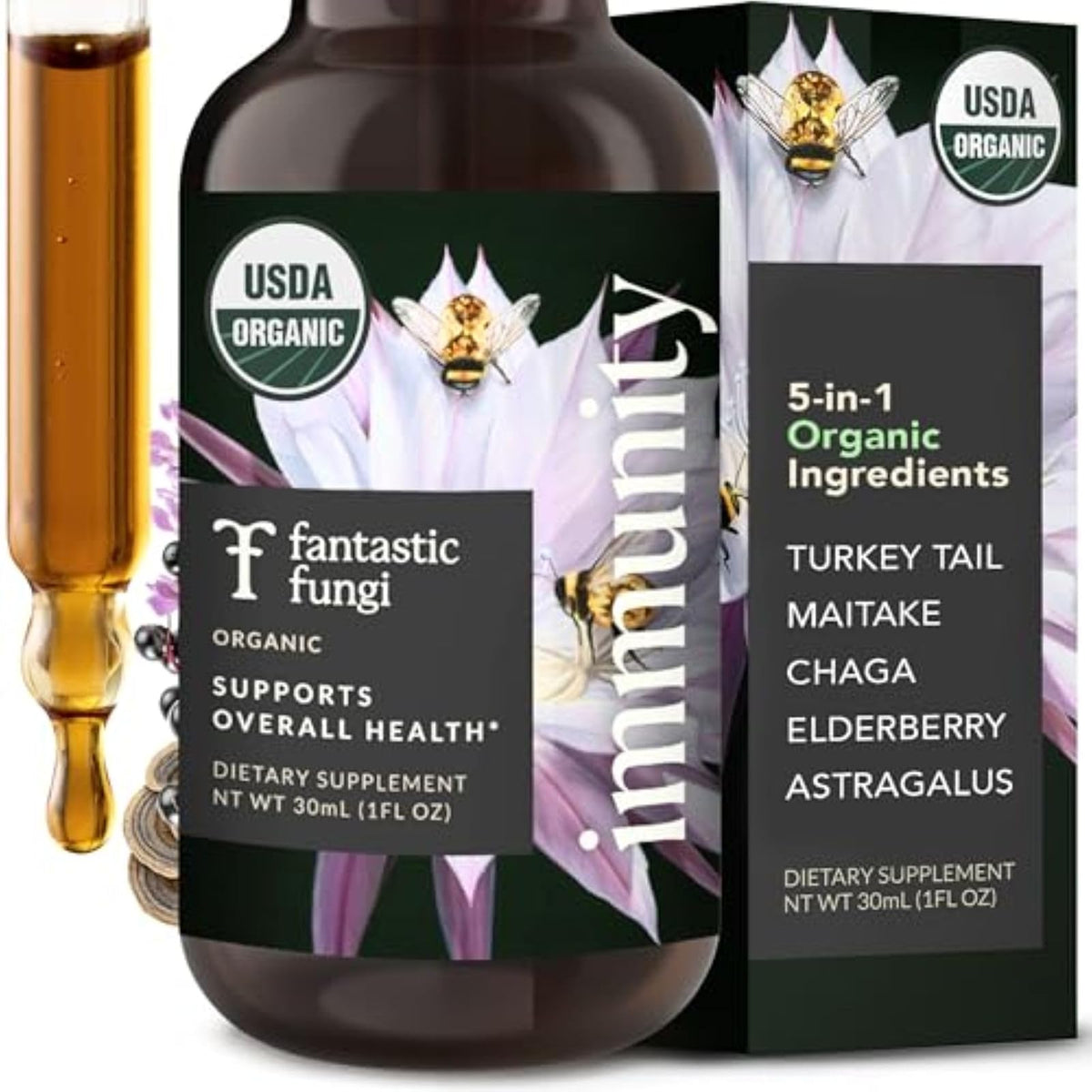 organic mushroom immune support drops
