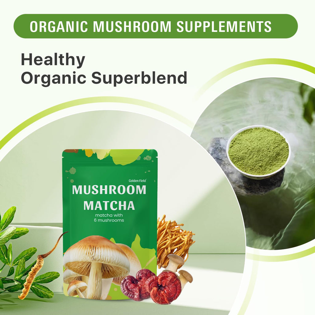 organic mushroom matcha powder