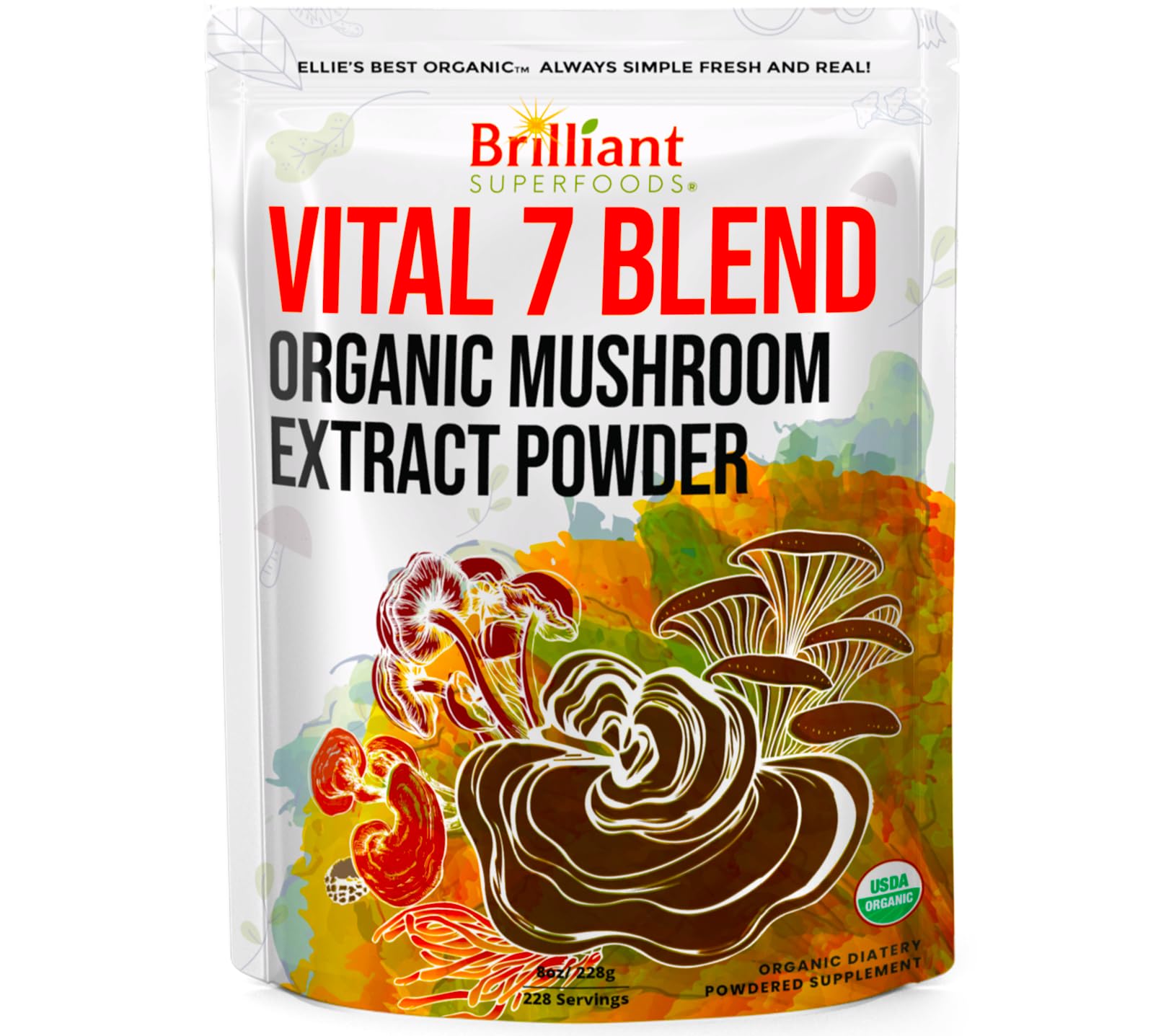 organic mushroom powder extract blend