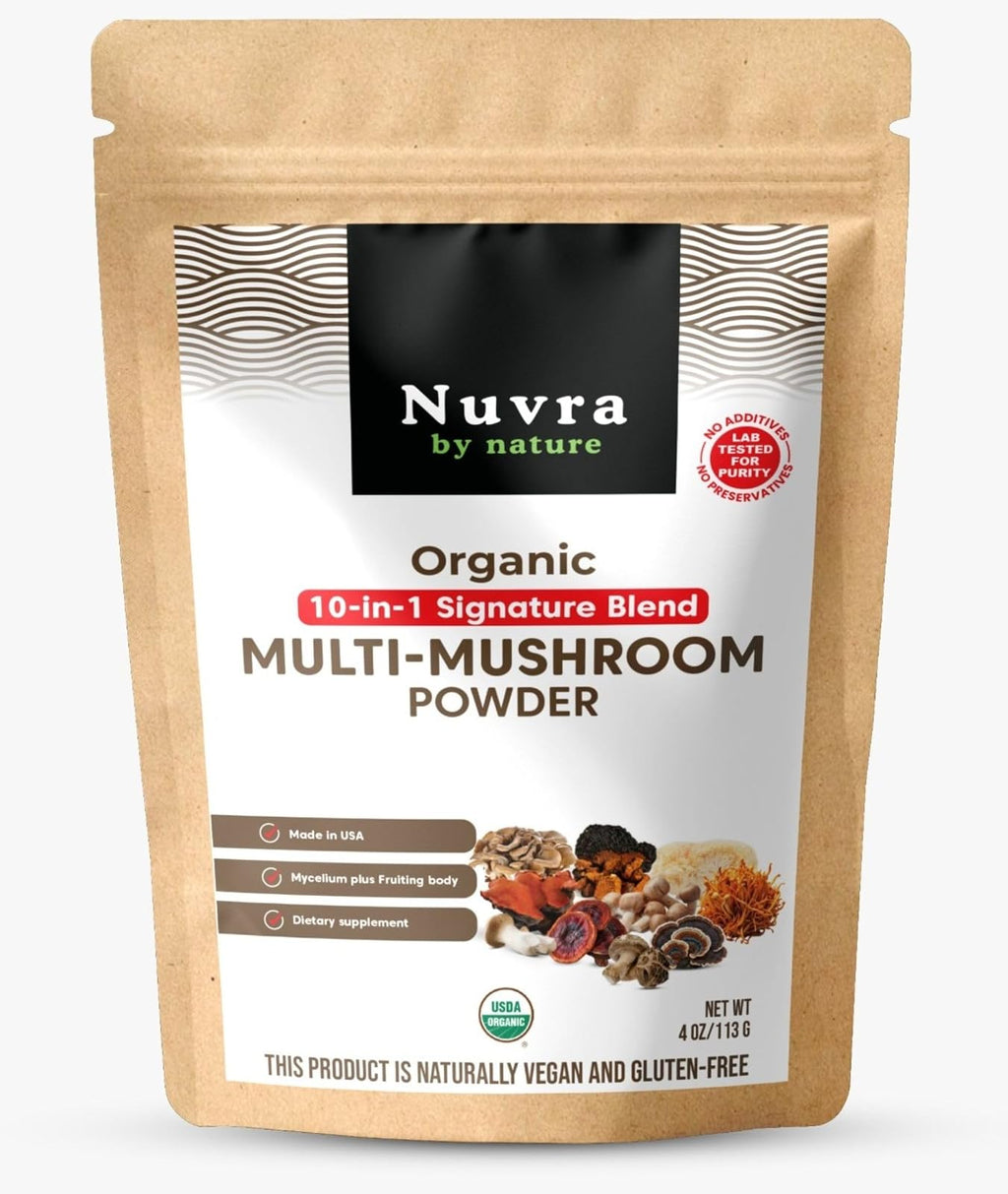 Organic mushroom powder for health