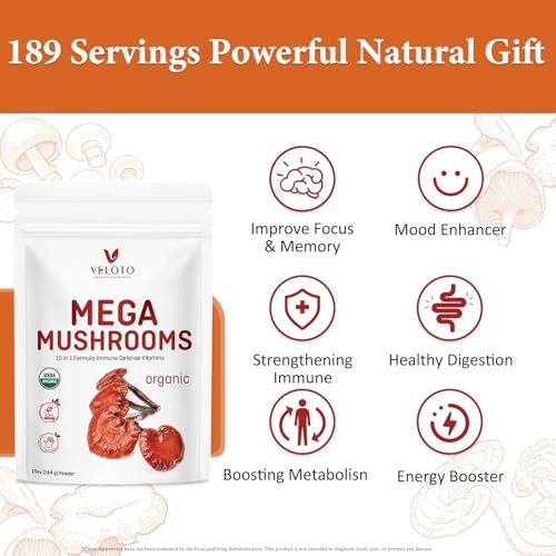 organic mushroom powder for immune support