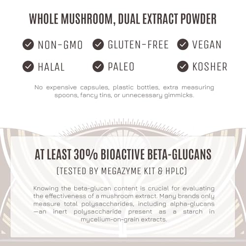 Organic mushroom powder for vitality