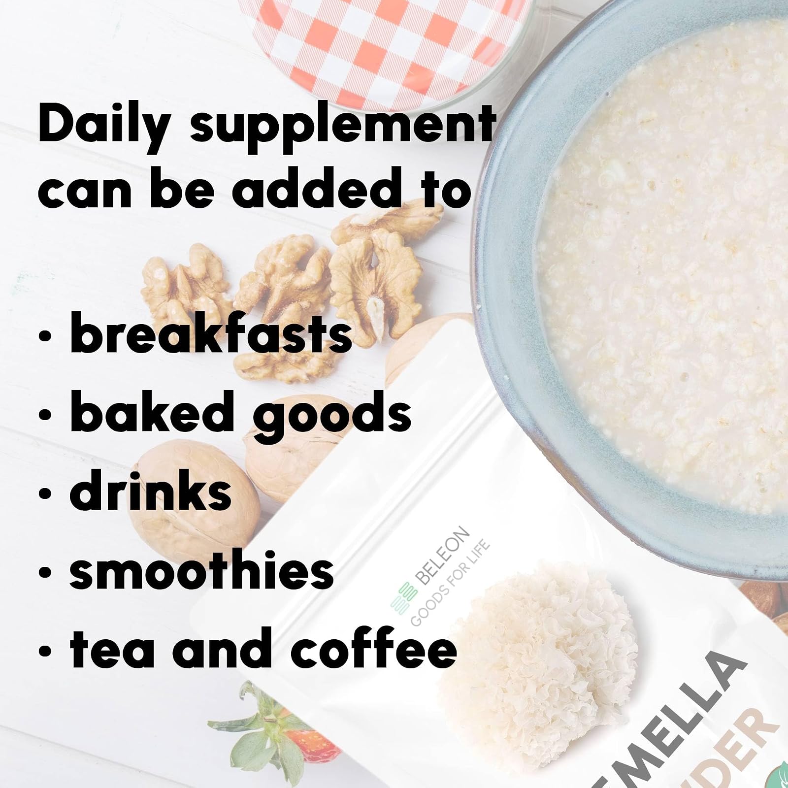 Organic mushroom powder for wellness