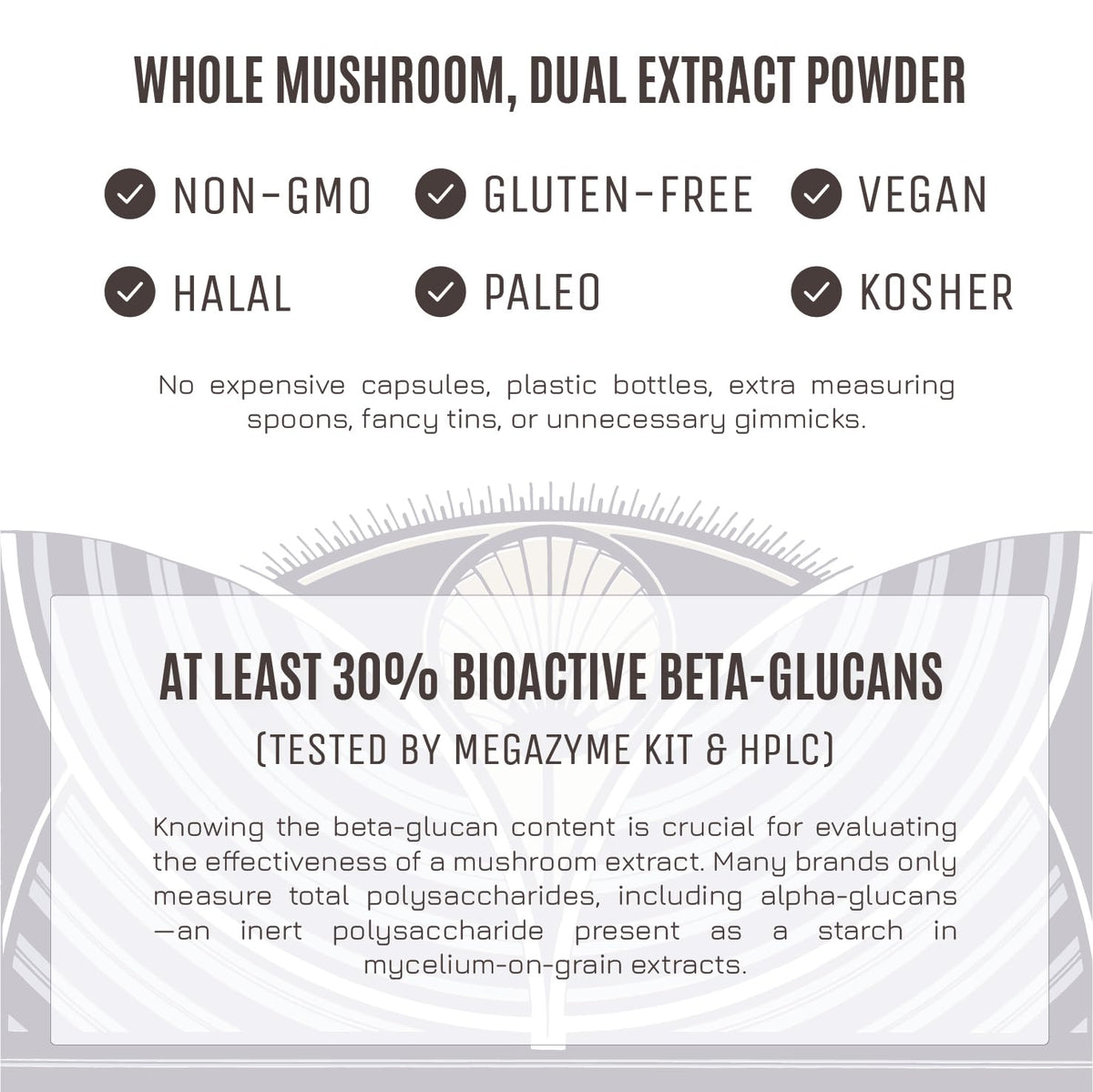 Organic mushroom powder for wellness