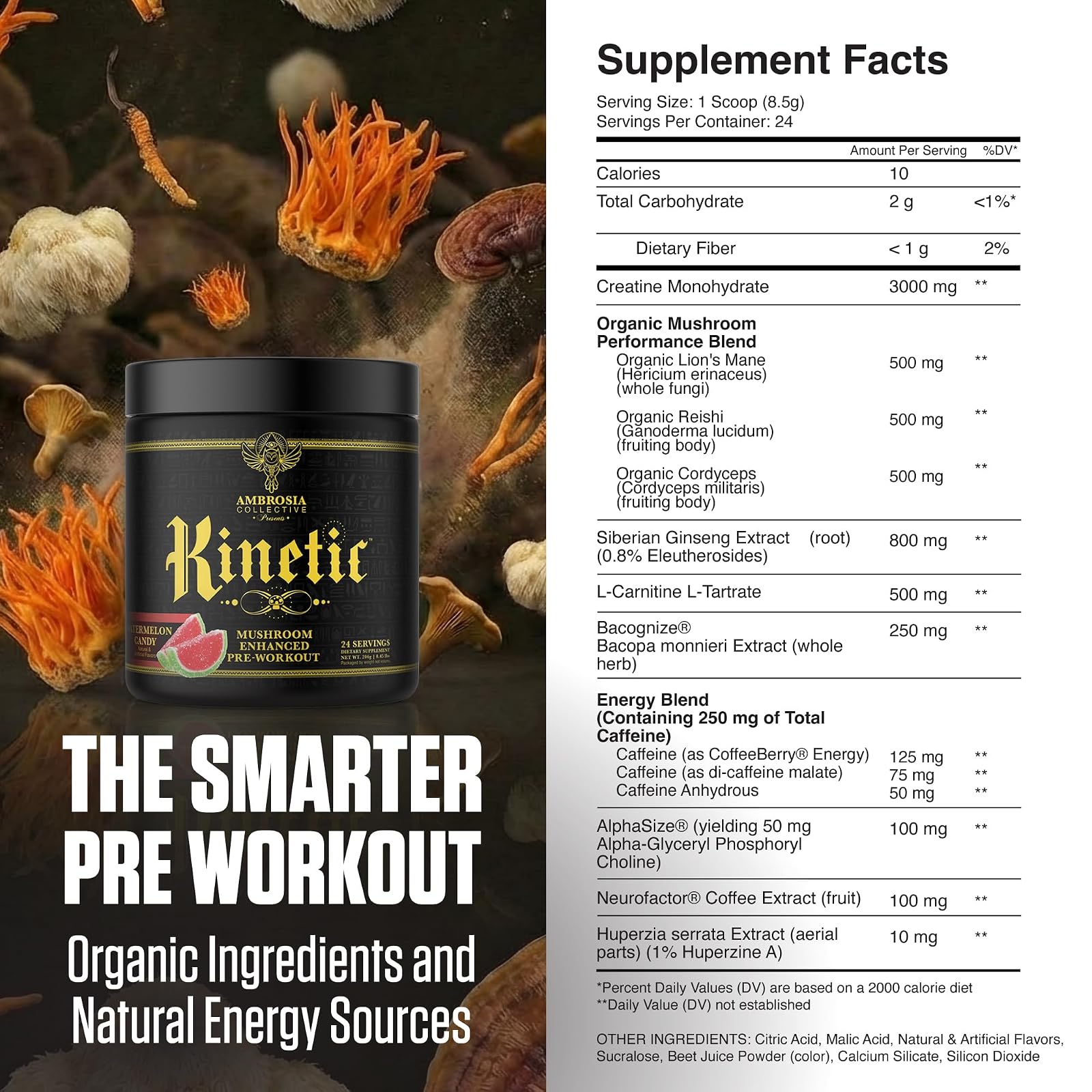organic mushroom pre-workout supplement