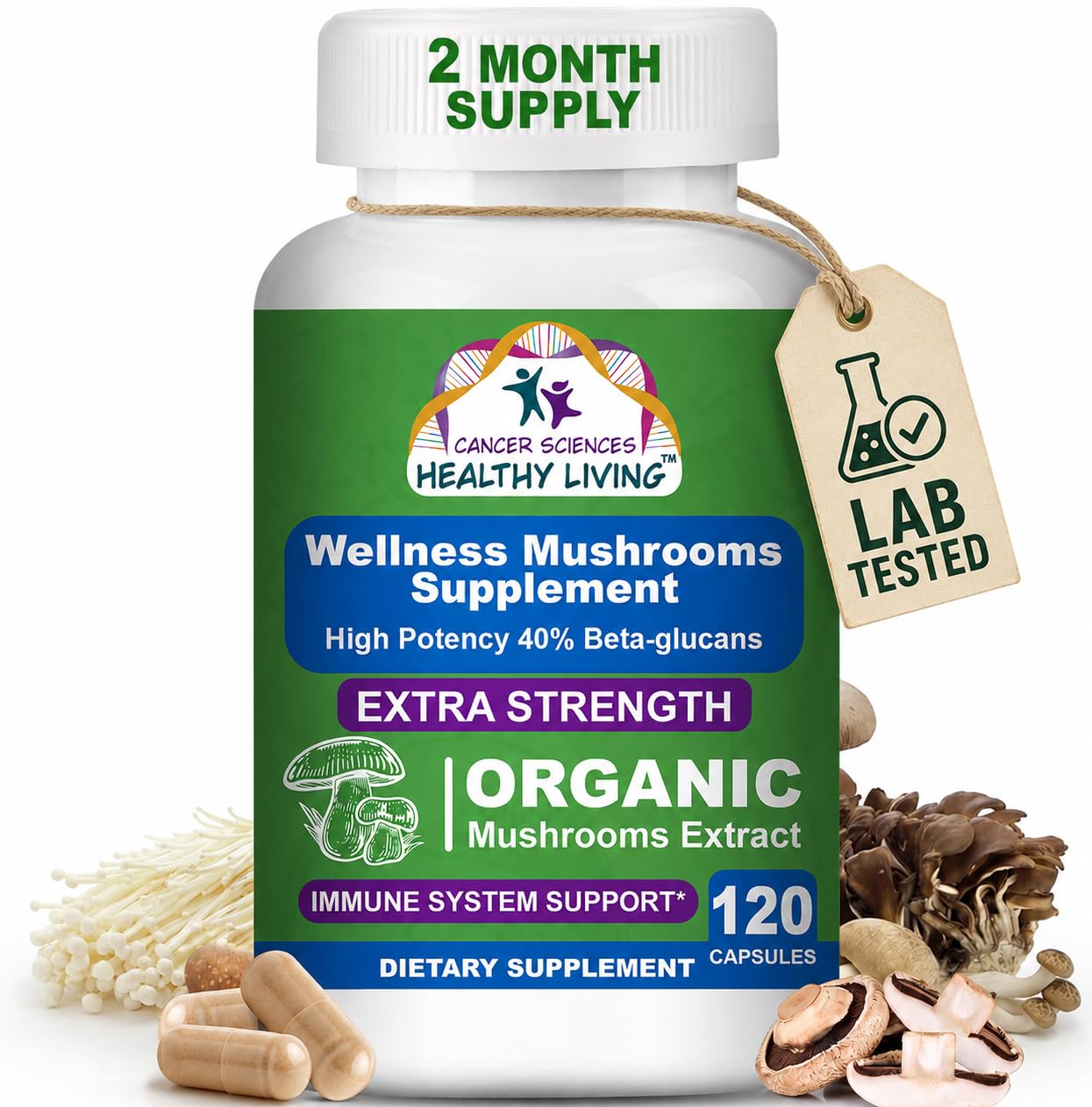 organic mushroom supplement capsules